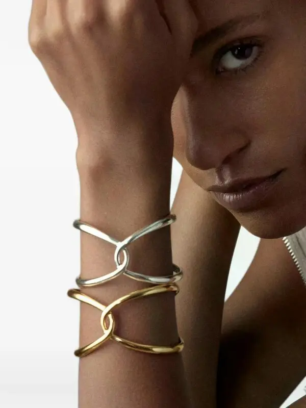 DINNY HALL Twist Open Cuff Bracelet - Silver