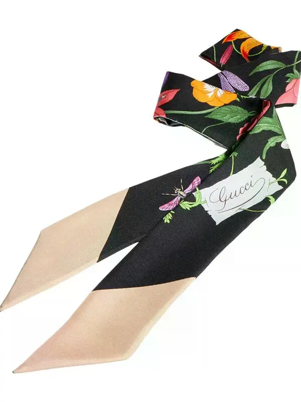 Gucci Printed Gg Silk Twill Ribbon