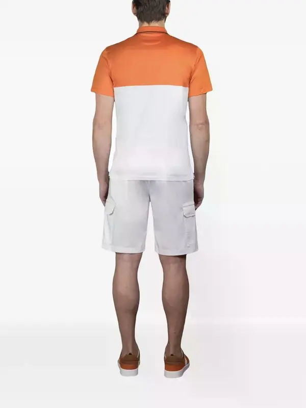 MOORER Colour-block Zip-fastening Sweater