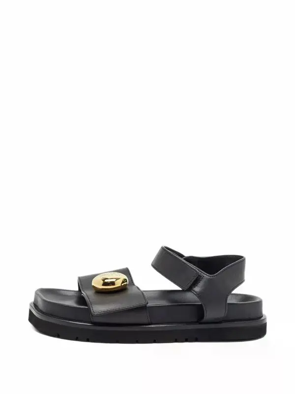 Loewe Pebble Ankle Strap Sandals - Black