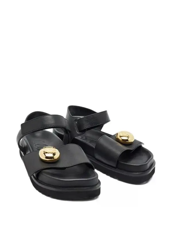Loewe Pebble Ankle Strap Sandals - Black