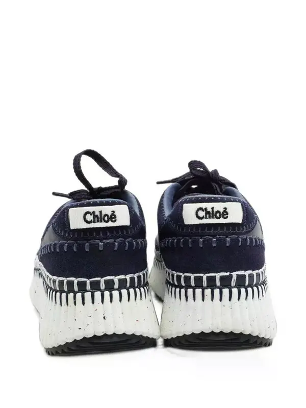 Chloé Nama Hand-stitched Sneakers - Blue