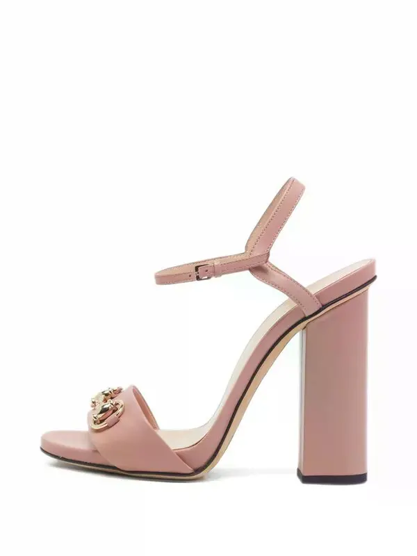 Gucci Horsebit-detail Ankle-strap Sandals - Pink