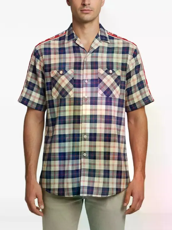 Gucci Interlocking G Checked Shirt - Neutrals