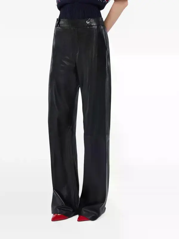 Rabanne Lambskin-leather Straight-leg Trousers