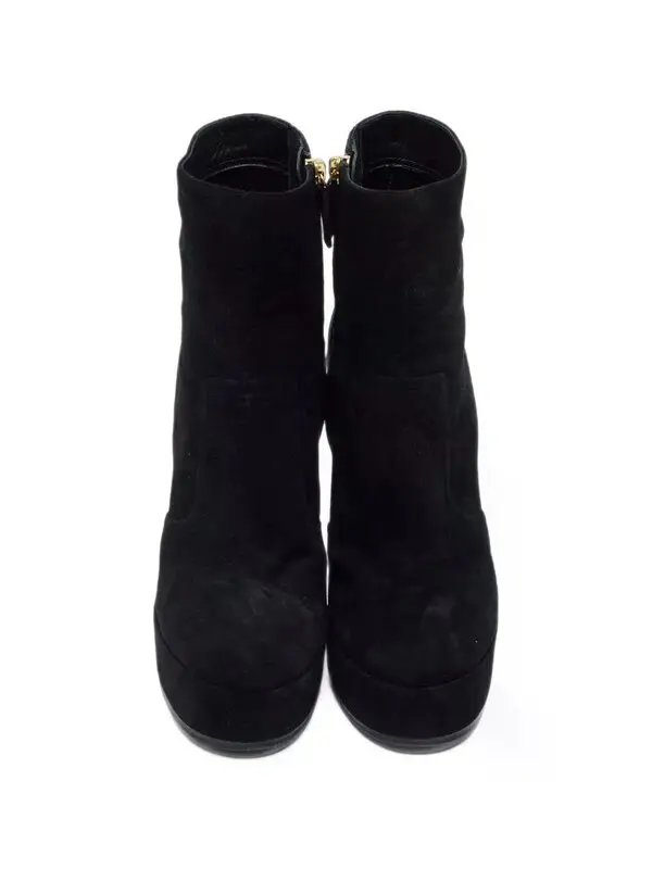 Roberto Cavalli Platform Suede Ankle Boots