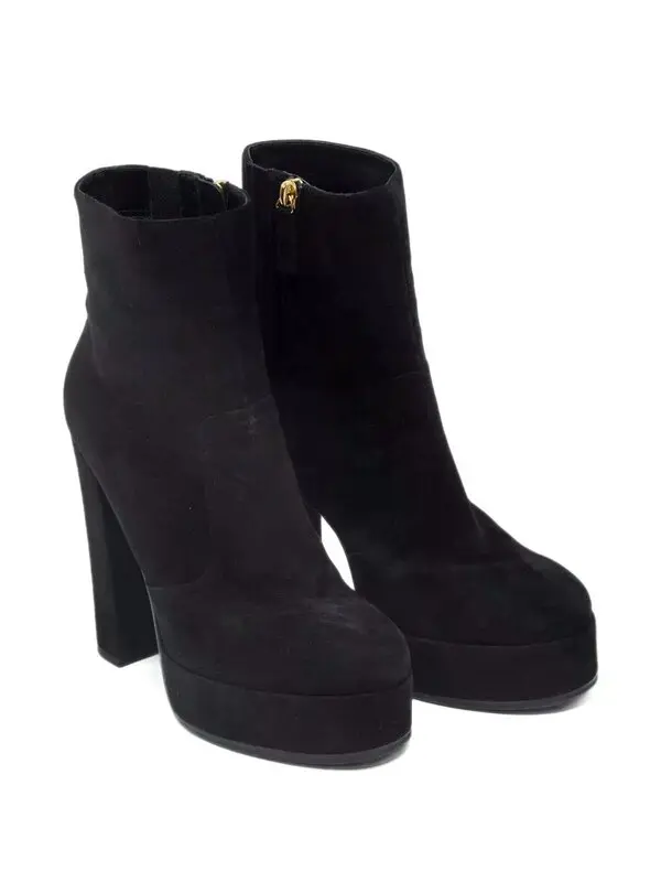 Roberto Cavalli Platform Suede Ankle Boots