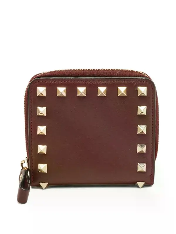Valentino Garavani Rockstud Leather Wallet - Red