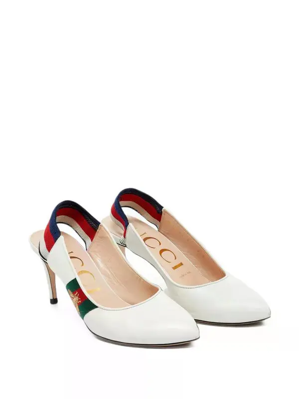 Gucci Sylvie Bee-embroidered Pumps