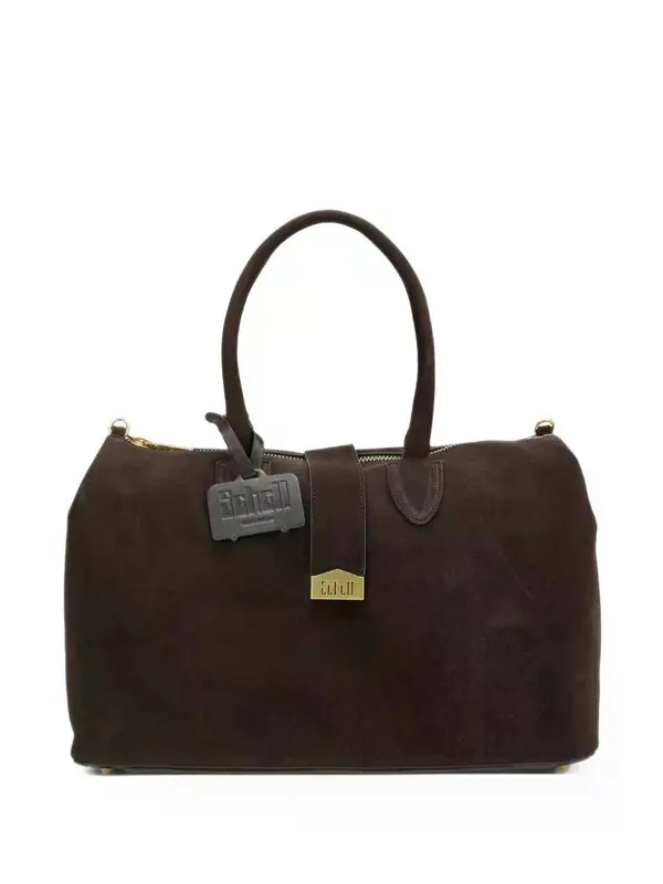 SCHELL Doctor Logo-plaque Suede Tote Bag