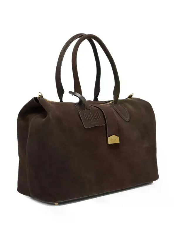 SCHELL Doctor Logo-plaque Suede Tote Bag