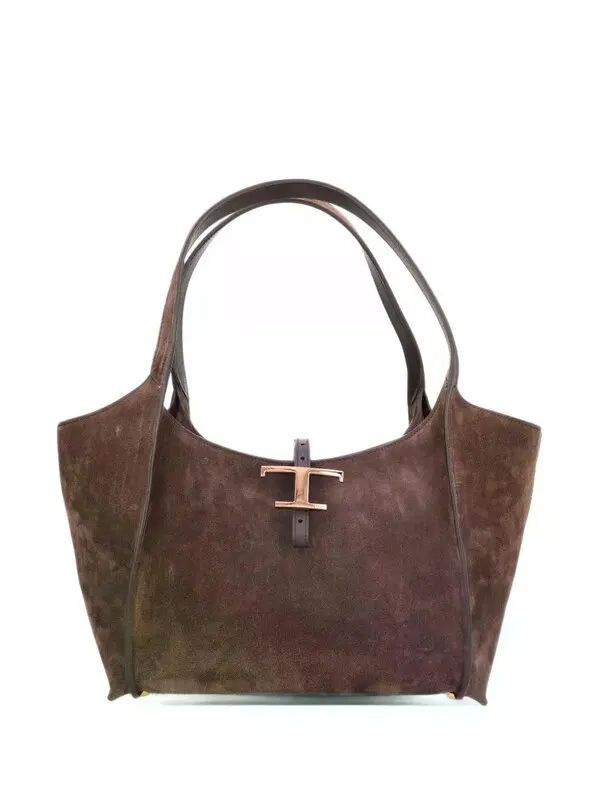 TOD'S T Timeless Suede Tote Bag