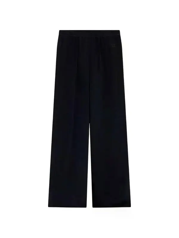 Max Mara Mxmvolontasi Logo-embroidered Trousers - Blue