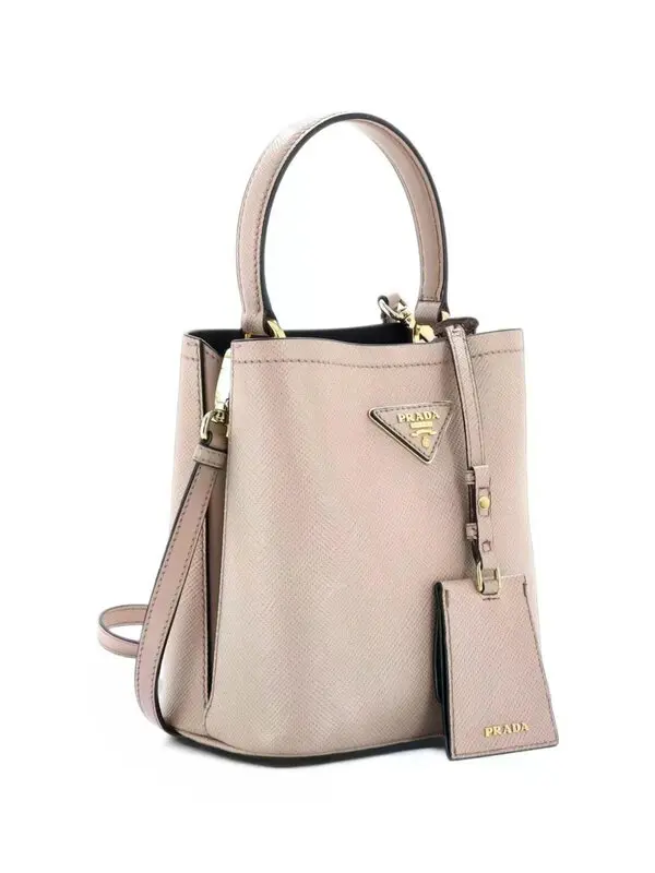 Prada Panier Saffiano Leather Small Bucket Bag