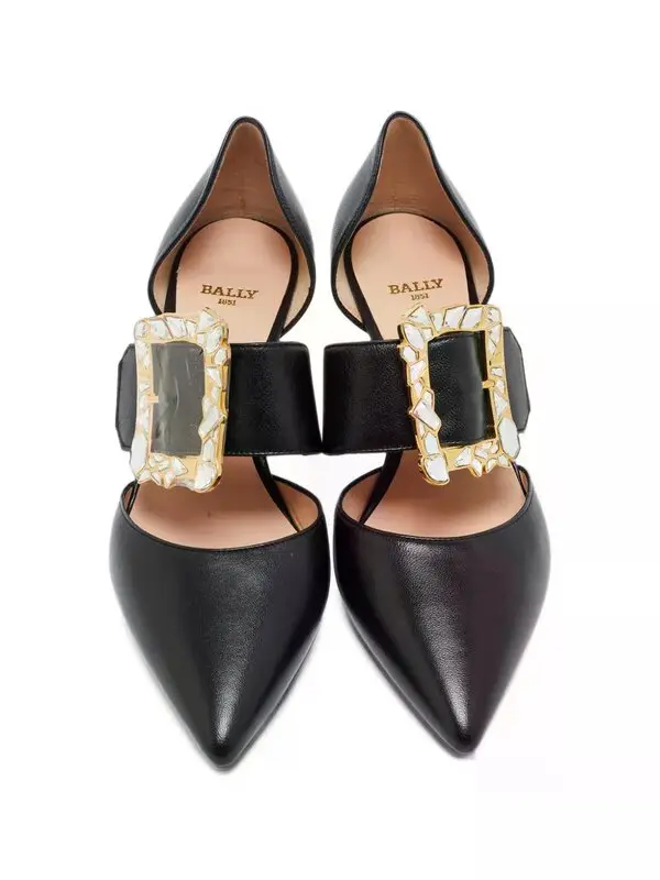 Bally Jessye Crystal-buckle Pumps