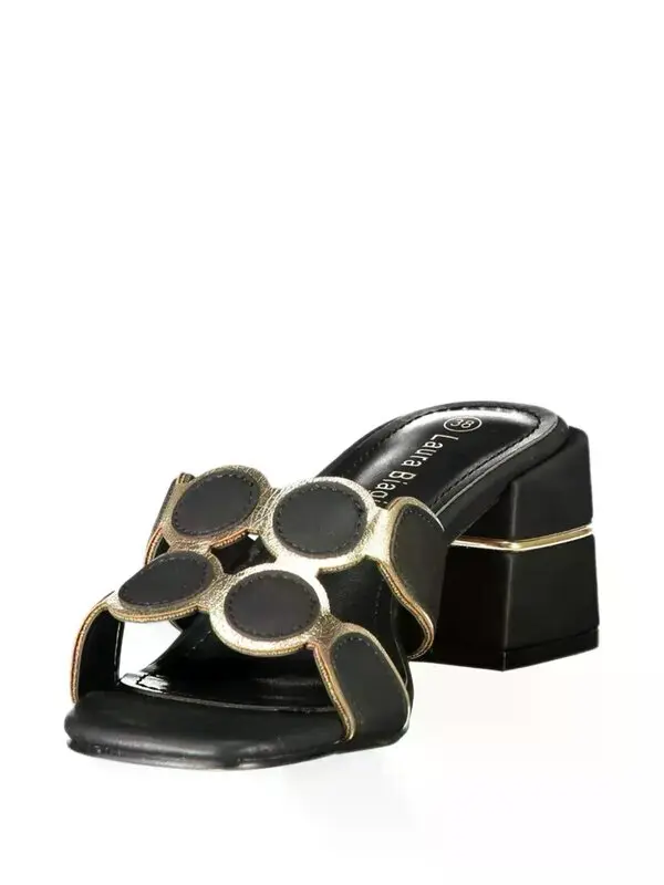 LAURA BIAGIOTTI Geometric-detail Block-heel Sandals