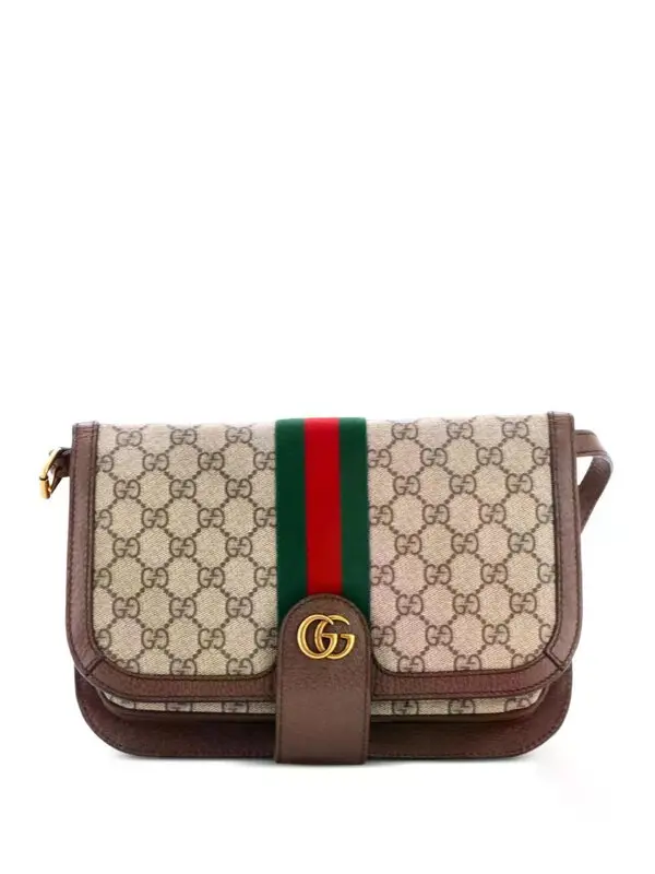Gucci Ophidia Compartment Messenger Bag Gg Coated Canvas Medium Crossbody Bag