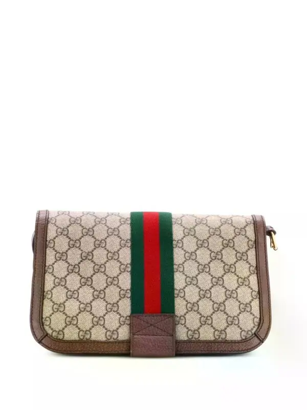 Gucci Ophidia Compartment Messenger Bag Gg Coated Canvas Medium Crossbody Bag