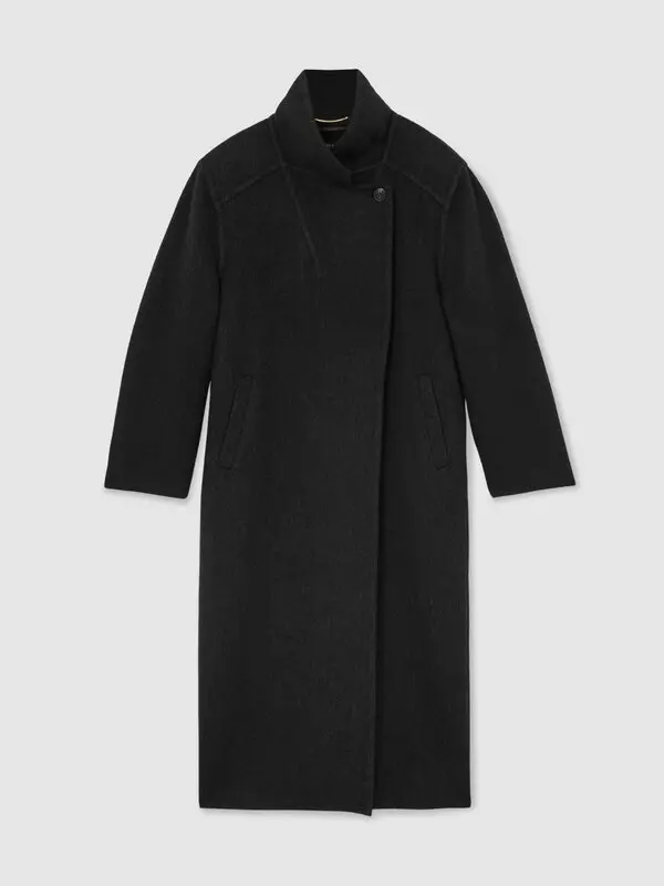 ATELIER Wool-blend Blind-seam Double-breasted Coat