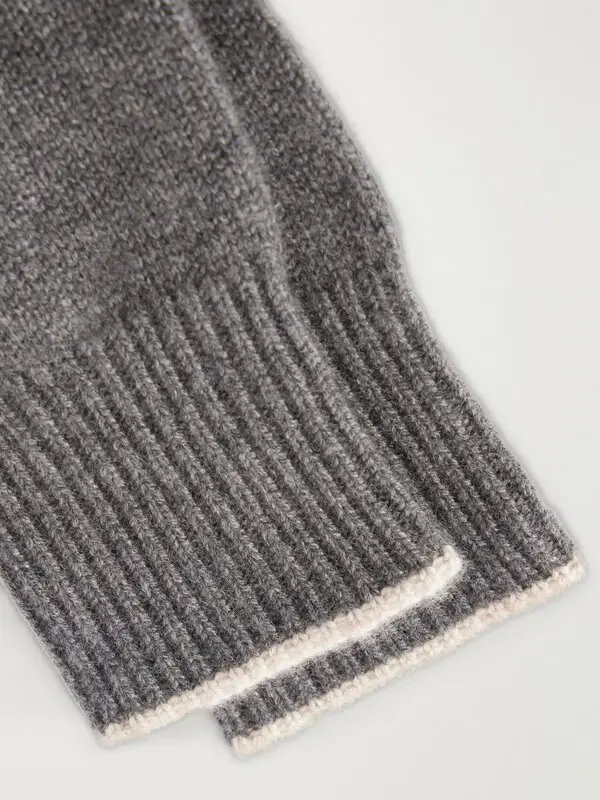 Brunello Cucinelli Ribbed Cashmere Gloves