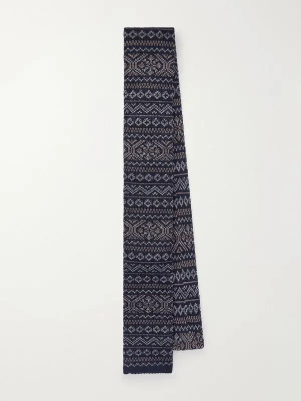 Brunello Cucinelli 6.5cm Fair Isle Virgin Wool Tie