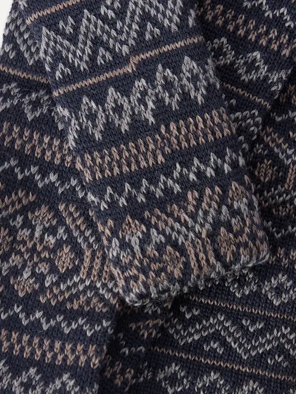 Brunello Cucinelli 6.5cm Fair Isle Virgin Wool Tie