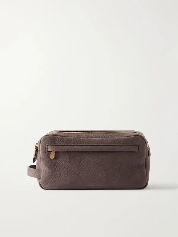 Brunello Cucinelli Full-grain Leather Wash Bag