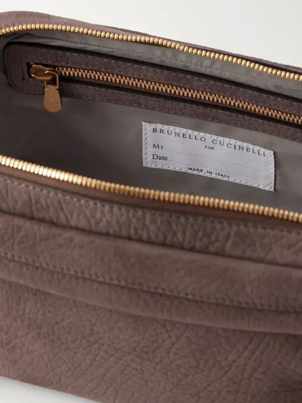 Brunello Cucinelli Full-grain Leather Wash Bag