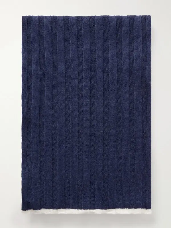 Brunello Cucinelli Ribbed Cashmere Scarf