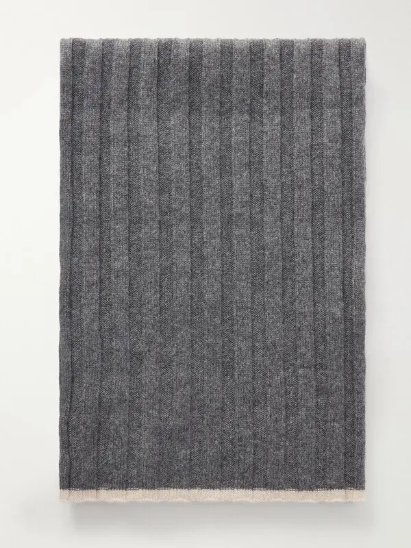 Brunello Cucinelli Ribbed Cashmere Scarf