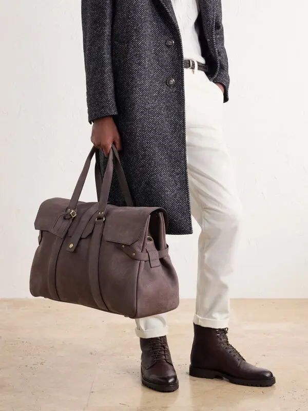Brunello Cucinelli Full-grain Leather Weekend Bag