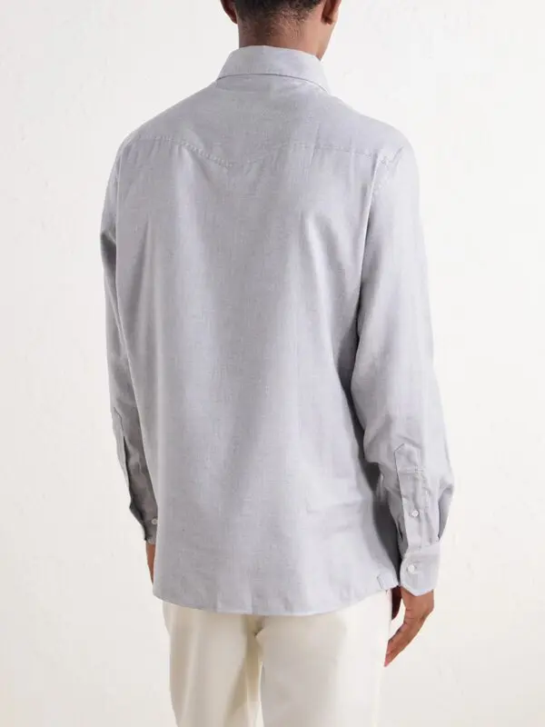 Brunello Cucinelli Cotton-flannel Western Shirt