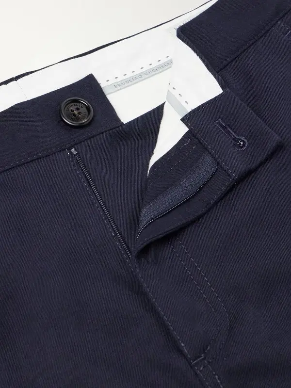 Brunello Cucinelli Tapered Cotton And Wool-blend Twill Chinos