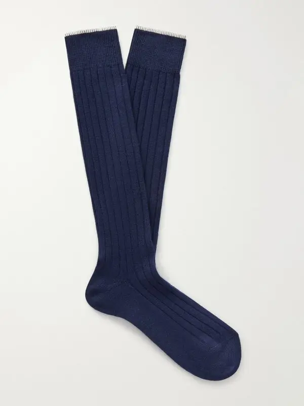 Brunello Cucinelli Ribbed Cashmere Socks
