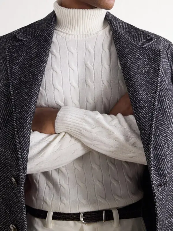 Brunello Cucinelli Cable-knit Cashmere Rollneck Sweater