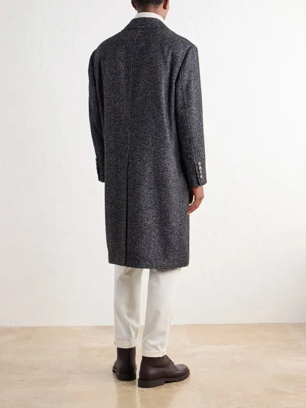 Brunello Cucinelli Herringbone Twill Coat