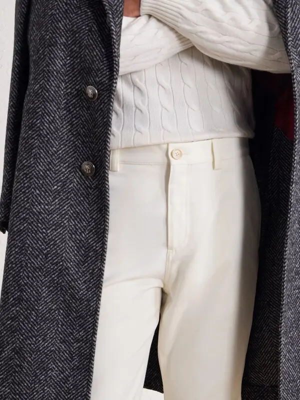 Brunello Cucinelli Tapered Cotton And Wool-blend Twill Chinos