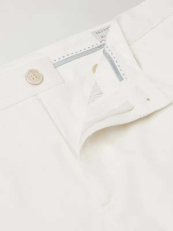 Brunello Cucinelli Tapered Cotton And Wool-blend Twill Chinos