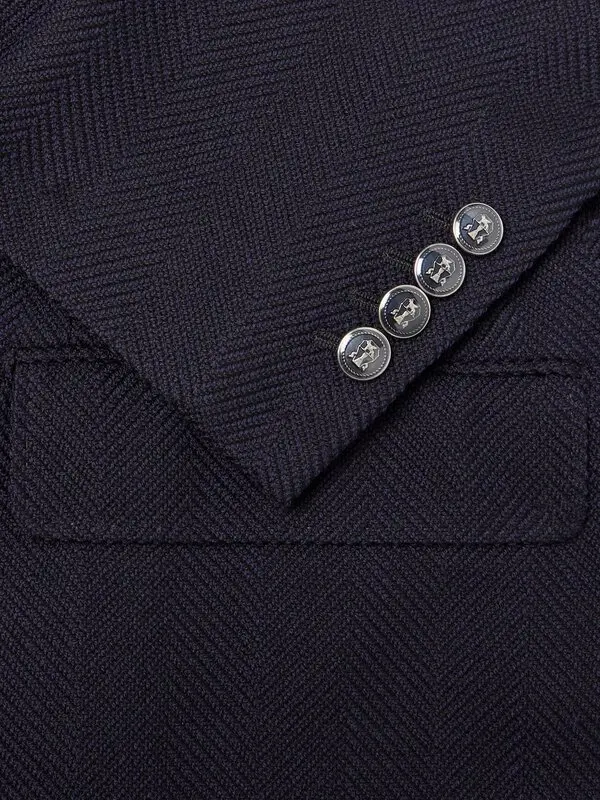 Brunello Cucinelli Double-breasted Wool And Cotton-blend Herringbone Suit Jacket