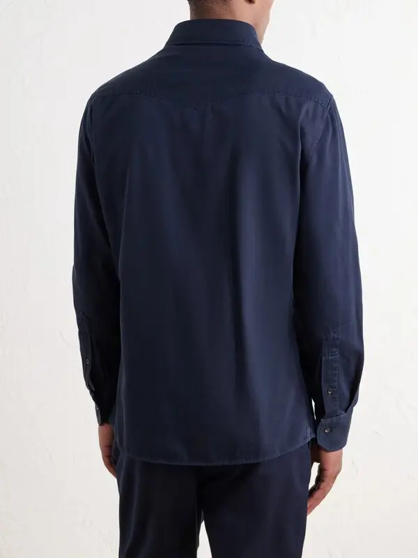 Brunello Cucinelli Cotton-canvas Western Shirt