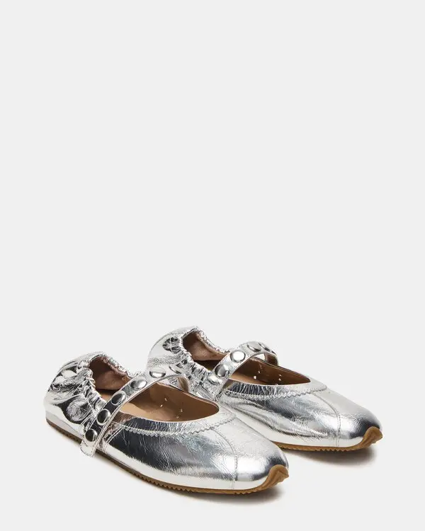 Steve Madden Anaya Leather Studs Ballet Flats