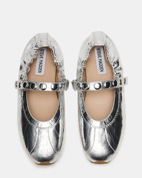 Steve Madden Anaya Leather Studs Ballet Flats