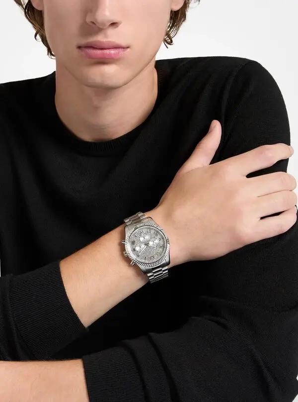 Michael Kors Oversized Lexington Pavé -tone Watch In By