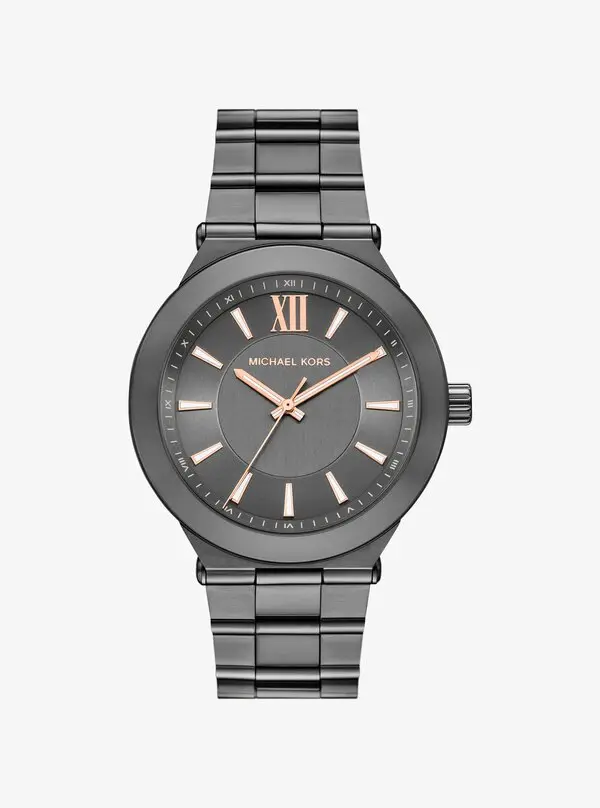 Michael Kors Oversized Billie Gunmetal-tone Watch In By - Grey