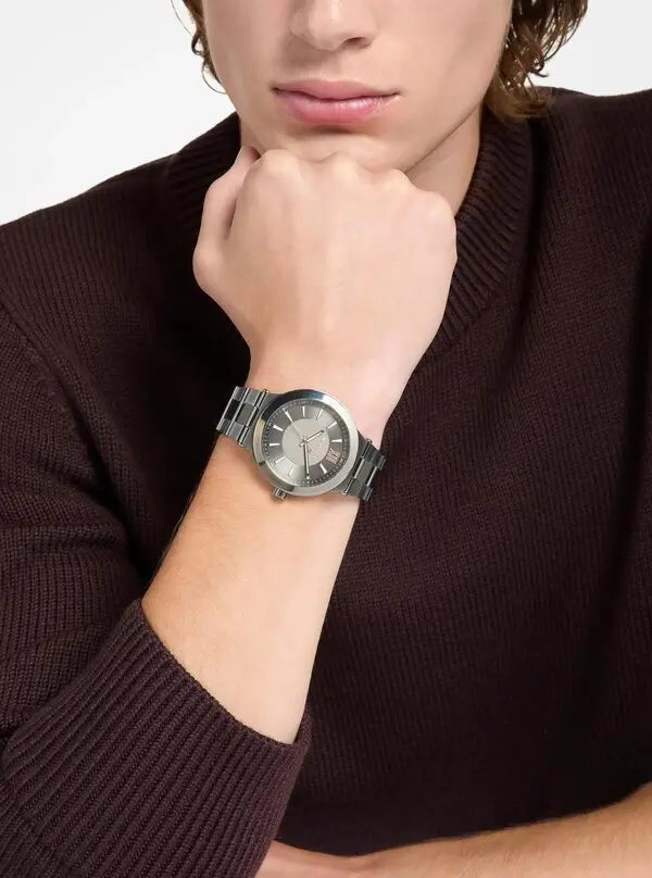 Michael Kors Oversized Billie Gunmetal-tone Watch In By