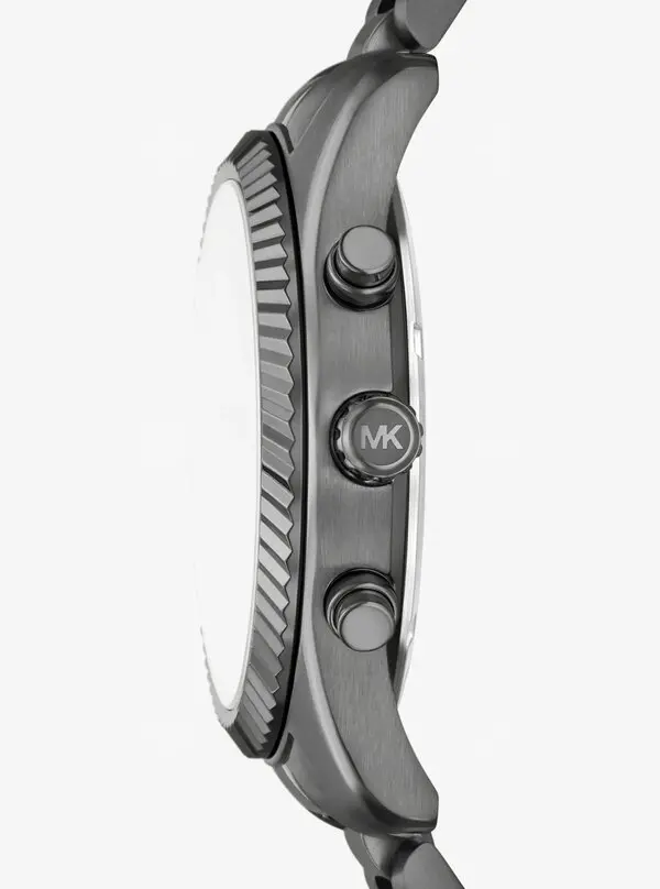 Michael Kors Oversized Lexington Gunmetal-tone Watch In By