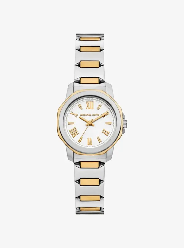 Michael Kors Petite Prescott Two-tone Watch In By - Silver