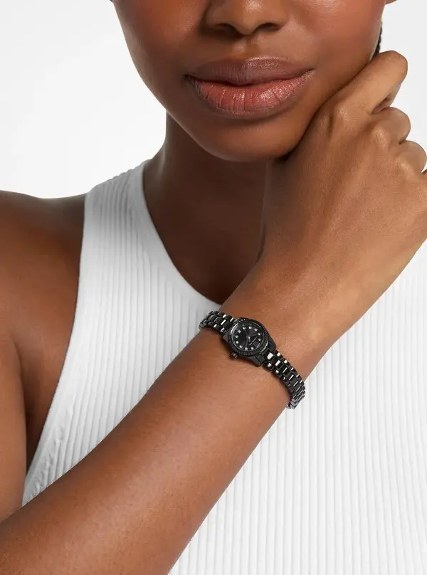 Michael Kors Micro Lexington -tone Watch In By - Black