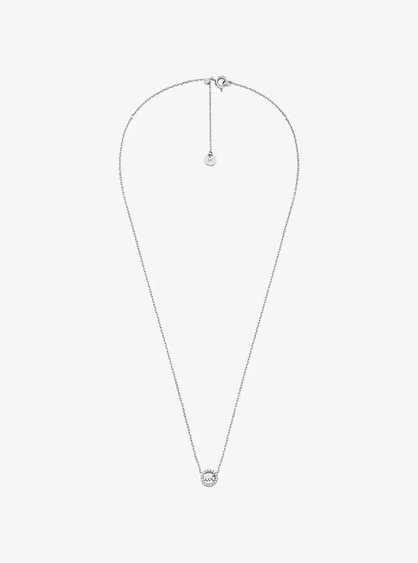 Michael Kors Pavé Logo Charm Necklace In By