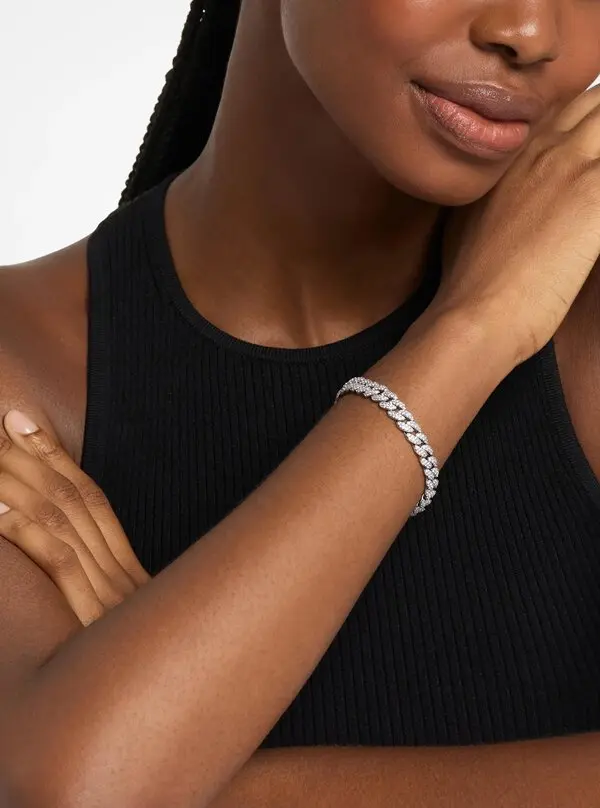 Michael Kors Pavé Curb-link Chain Bracelet In By